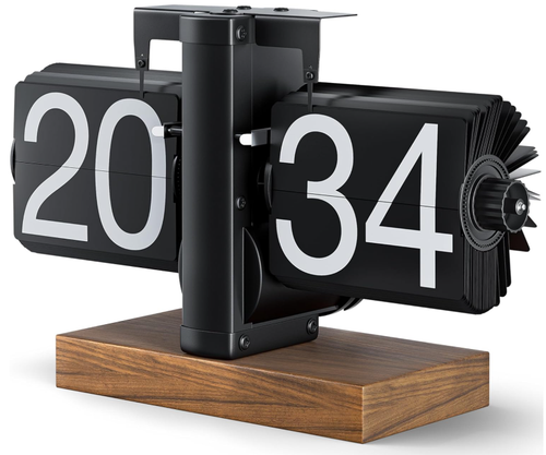 Retro Flip Clock – Vintage Style Desk & Shelf Clock, Home Décor Décor ...