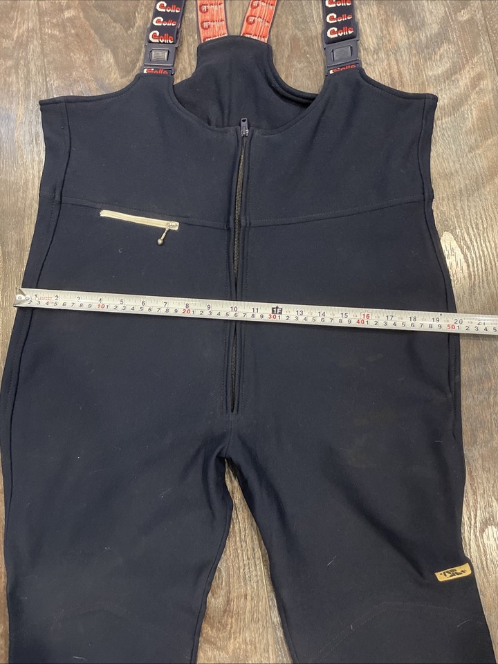 Colle Italy Ski Bib Pants Navy Blue Snow Overalls Vintage | eBay