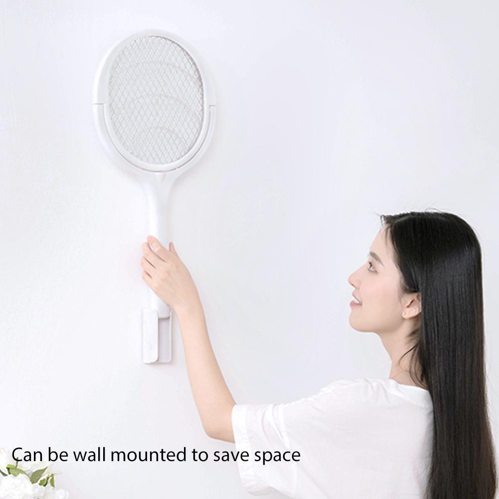 Rotating Head Rechargeable Fly Swatter Electric Fly Swatter Racket Bug ...