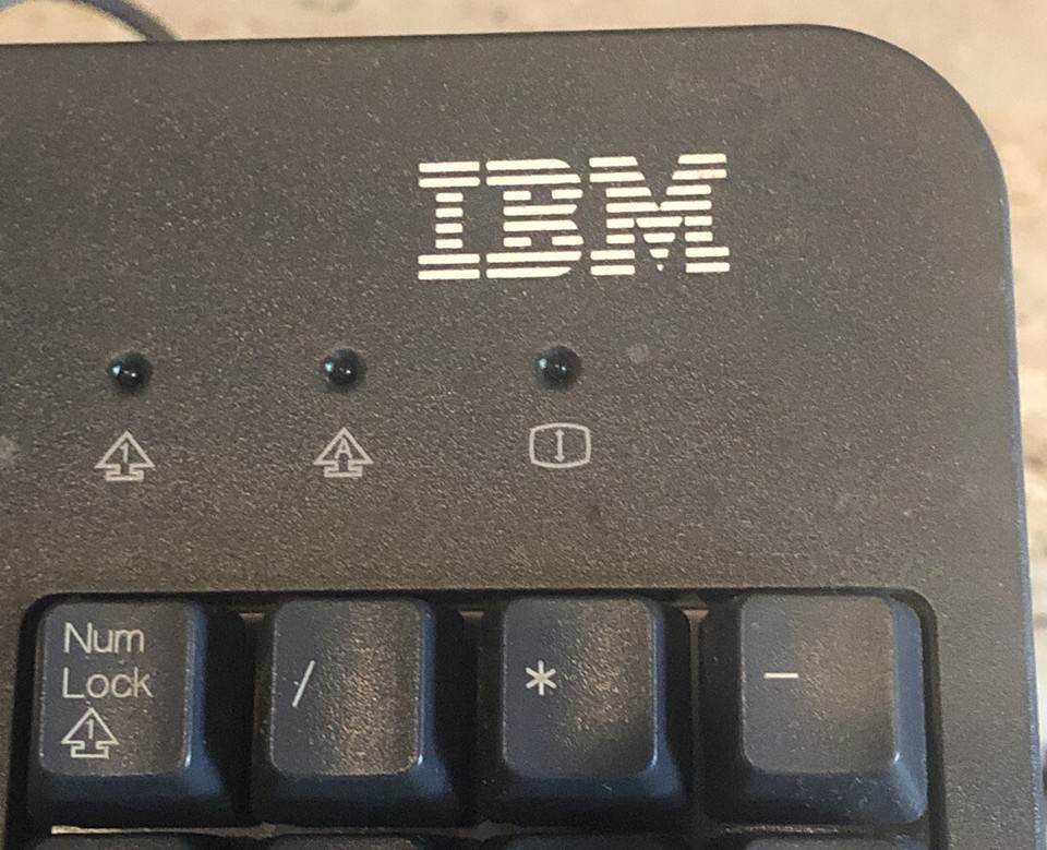 IBM branded KB-0225 PS/2 Wired Keyboard 104 Keys Grey/Black - Works 100 ...