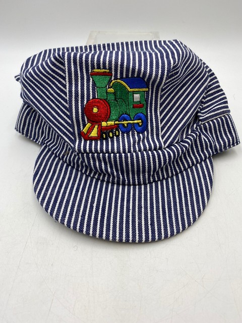 Train Engineer Cap With Embroidered Train Kids Play Lg Hat | eBay