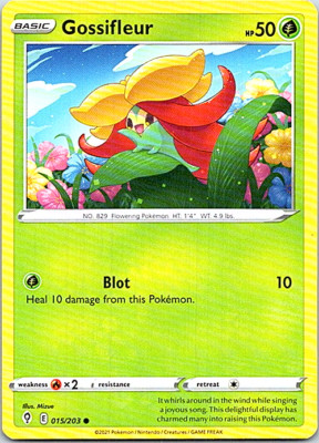 Gossifluer 015/203 Pokemon Evolving Skies Regular Light Play | eBay