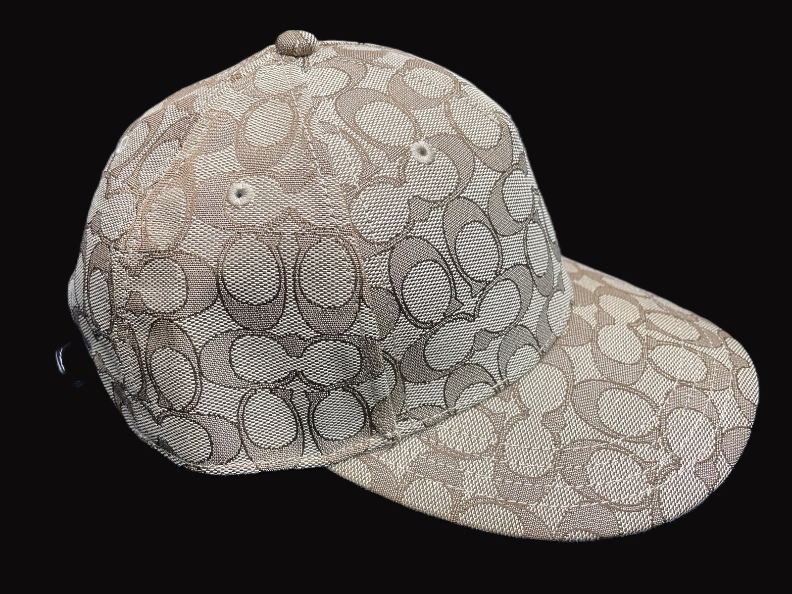 COACH Baseball Cap Hat Signature Jaqcuard Khaki CH400 New w/ Tag | eBay