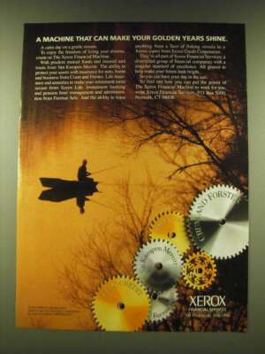 1990 Xerox Financial Services Ad - A machine that can make your golden ...