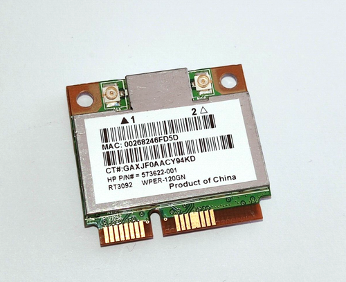 HP 573622-001 Ralink Rt3092 WLAN Wireless Mini Card TouchSmart 300 600 ...