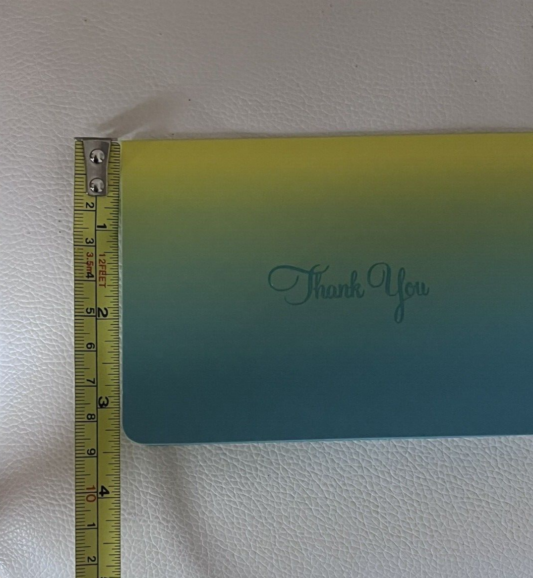 PAPYRUS PACK OF 16 THANK YOU NOTE CARDS W ENVELOPES OMBRE TURQUOISE ...