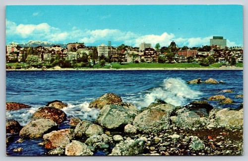 Vancouver British Columbia English Bay Surf Skyline Cityscape Postcard ...