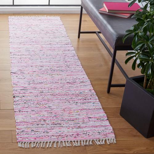 Safavieh Rag Rug LIGHT PINK / MULTI 2'-3" X 10' Runner - RAR125E-210 | eBay