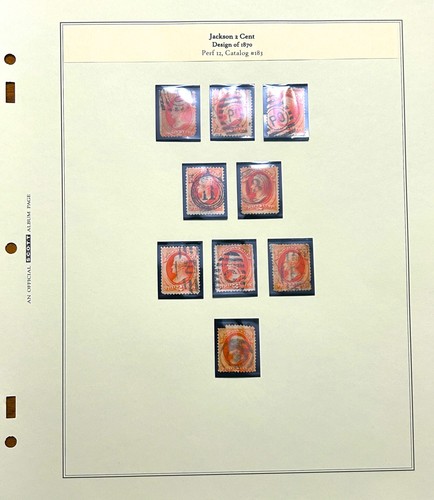 Specialty Collection - US Stamp 9 Jackson 2C 1870 Sc183 Vermilion ...