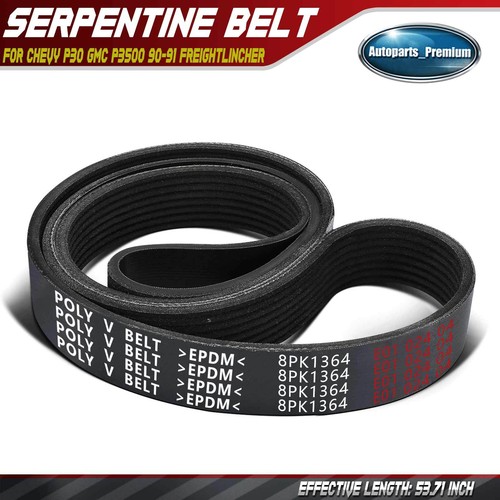53.71" Serpentine Belt for Chevy P30 GMC P3500 Freightliner FL60 MT35 ...