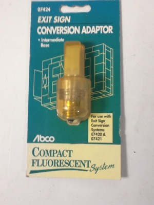 Abco 07424 Compact Fluorescent Exit Sign Conversion Adaptor ...