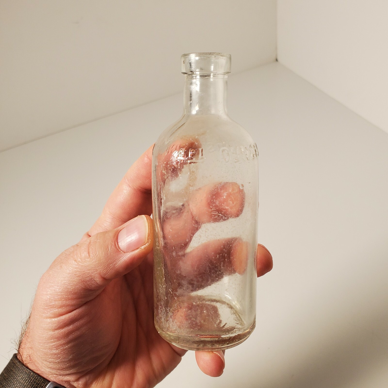 Vintage Absorbine Jr Clear Glass Cork Top Antique Bottle Approx 5" Tall ...