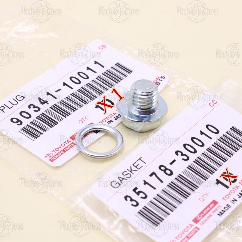 Genuine Toyota Lexus Transmission Pan Drain Plug & Gasket Set Tacoma ...