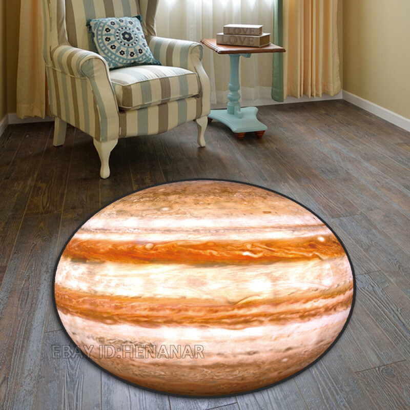 Solar System Planets Circle Carpet Floor Mat Home Decor Area Rugs Round ...