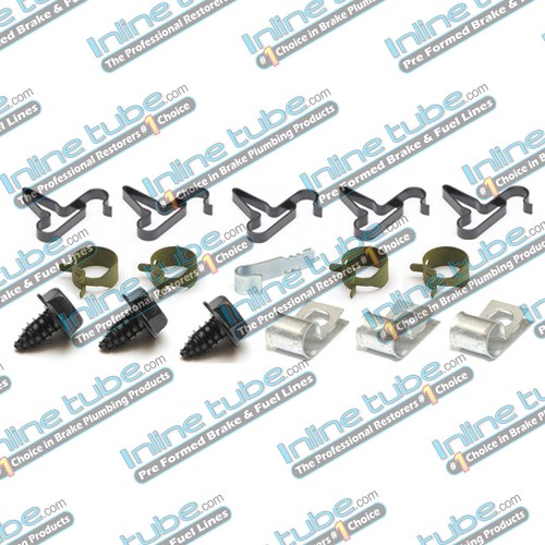 Mopar 3/8 Fuel Line Clips Clamp A B E C - Body Hose Clip Bracket Bolt ...