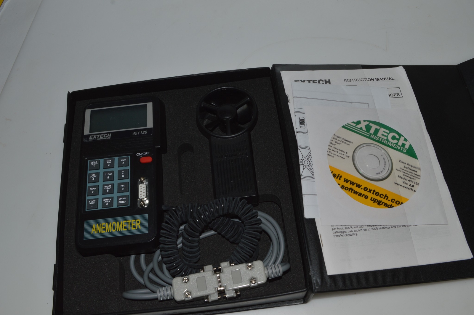 Extech Model 451126 Vane Thermo-anemometer Datalogger for sale online ...