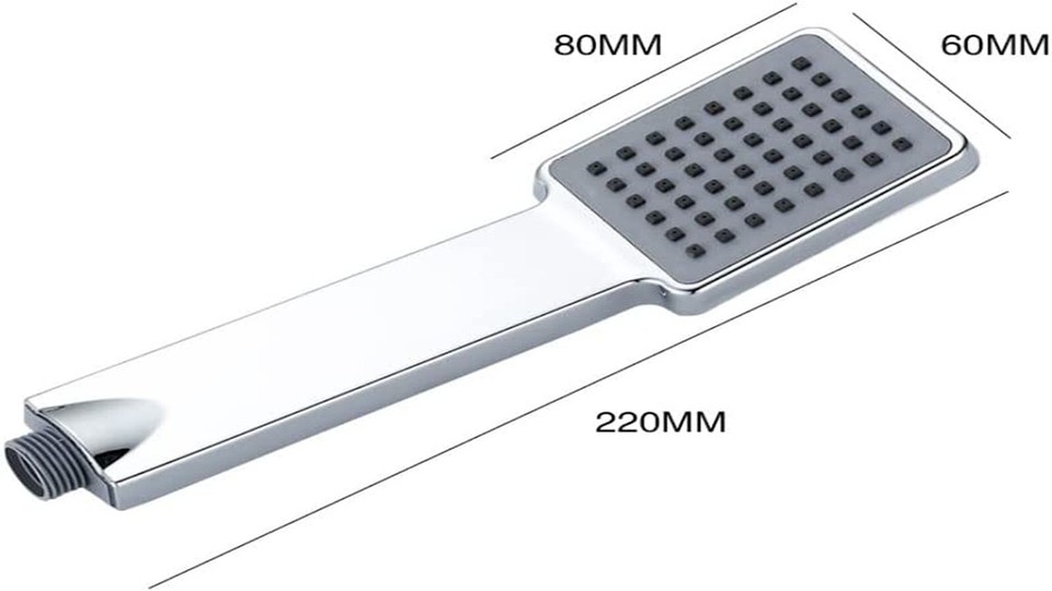 Square Slim Shower Head Rectangle 1 Mode Shower with Shower Hose 1.5 m ...