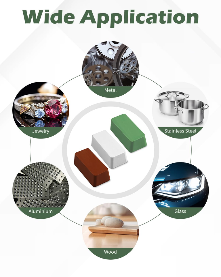 12 Oz. Buffing Polishing Compound Kit 3pcs Metal Polish Red Jewelers ...