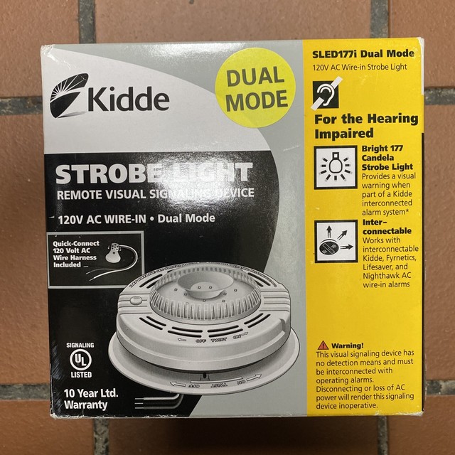 Kidde SL177i Hardwire Inter-Connectable 120V Auxiliary Device-Strobe ...