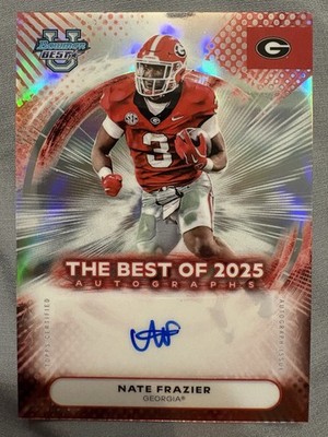 NATE FRAZIER 2025 BOWMAN’S BEST BEST OF 2025 REFRACTOR AUTO RC ROOKIE ...