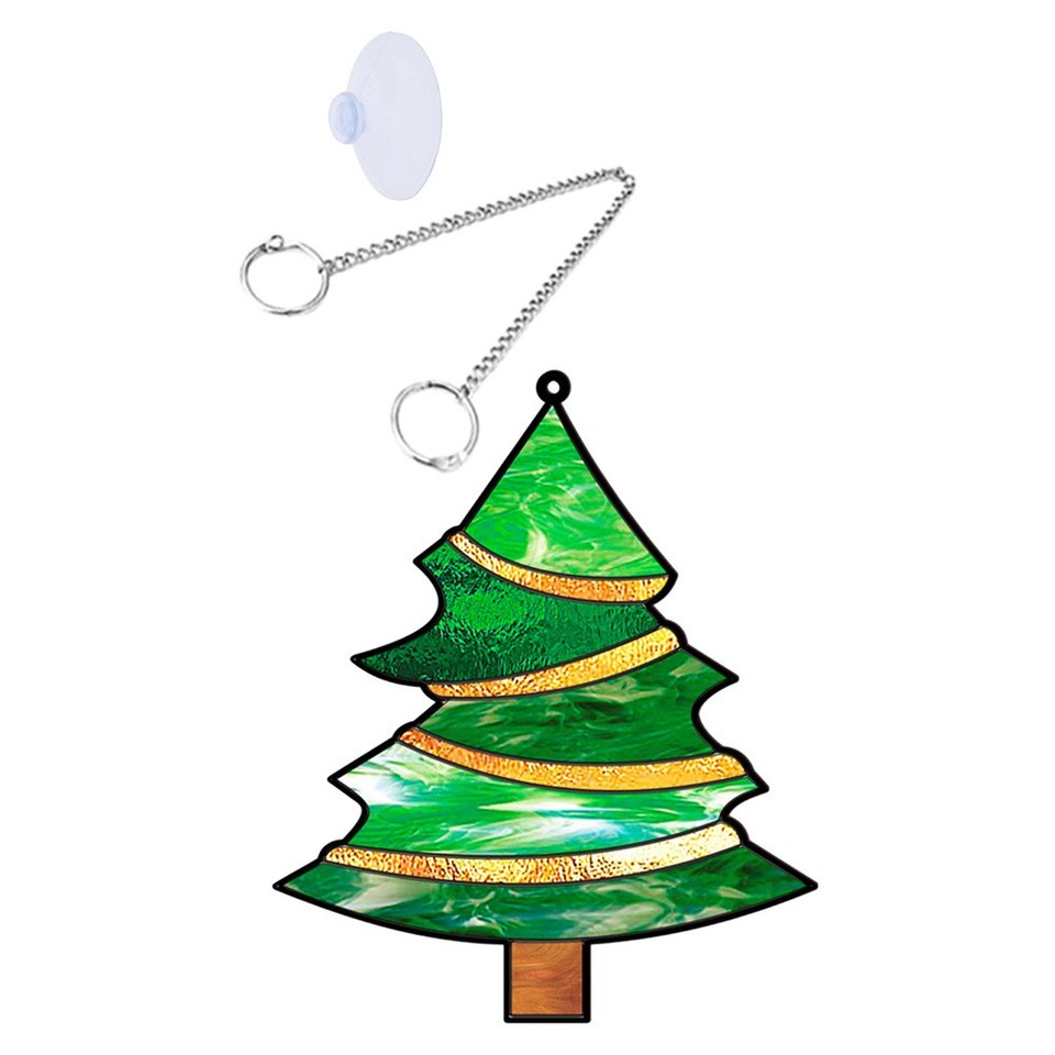 1 Set of Party Acrylic Hanging Christmas Tree Pendant Door Hanging ...