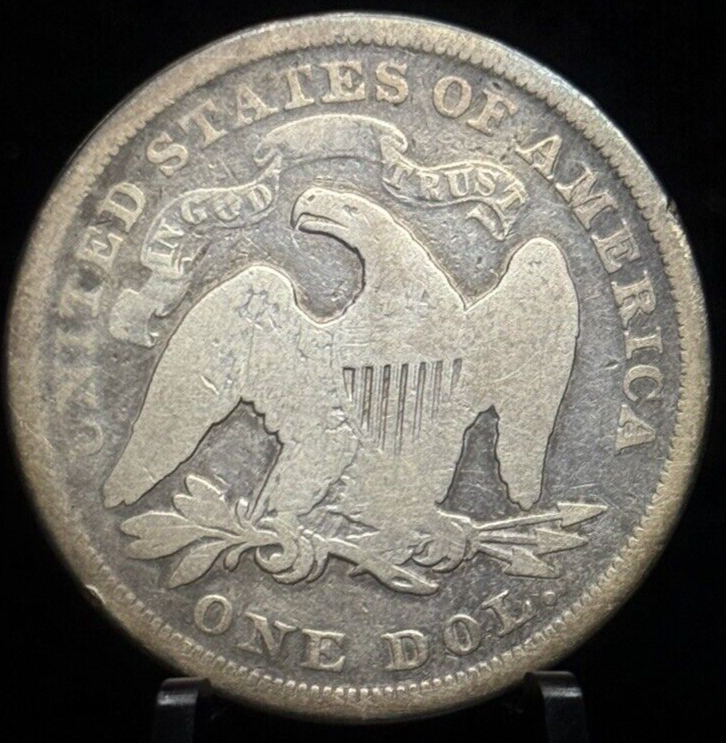 1871 - Silver Seated Liberty One Dollar S$1 Coin | eBay