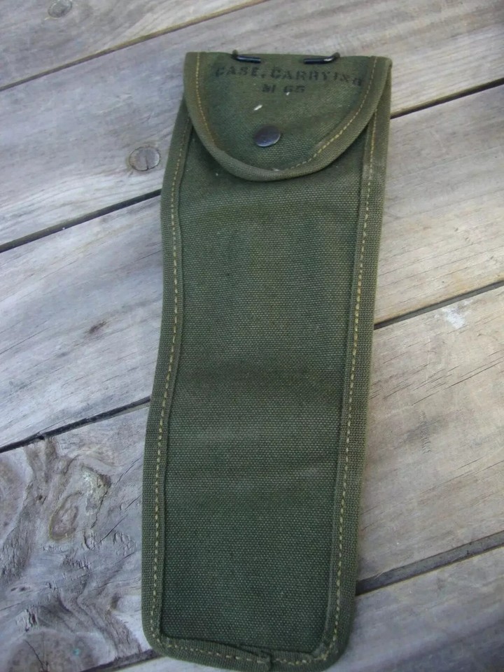 ONE ORIGINAL USGI M1C GARAND SNIPER SCOPE CASE M65 FOR M73B1 M81 M82 ...