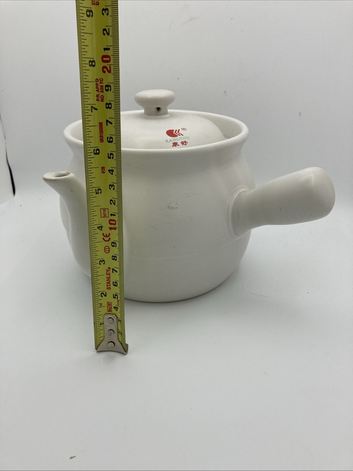 kangshu Large Clay Chinese 2.L Traditional Side Handle Tea Medicine Pot ...