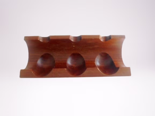 SAVINELLI PIPE rack HOLDER stand for 3 pipes desk or table in mahogany ...