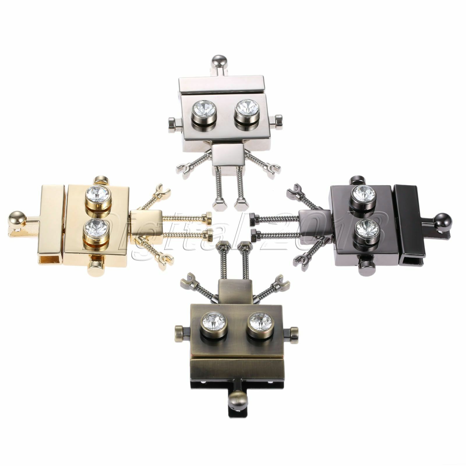 1Set 35*76mm 4Colors Robot Shape Clasp Turn Lock For Handbag Shoulder ...