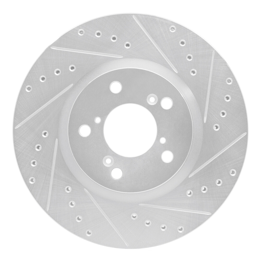 Disc Brake Rotor-Brake Rotor - Drilled And Slotted - Silver fits 2006 ...