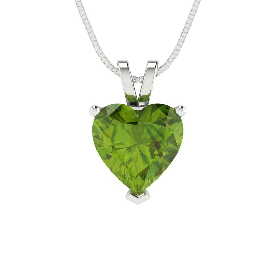 Peridot Heart Necklace