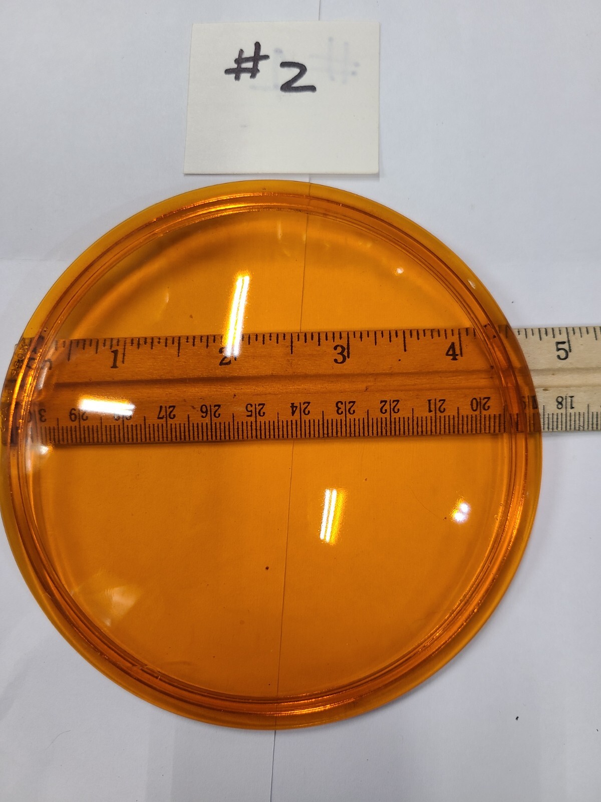 #2 Glass Yellow Orange Railroad Lantern Lens Signal traffic Kopp Glass ...