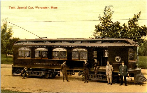 Worcester Massachusetts Railway Postcard Trolley Interurban Tram RPPC ...