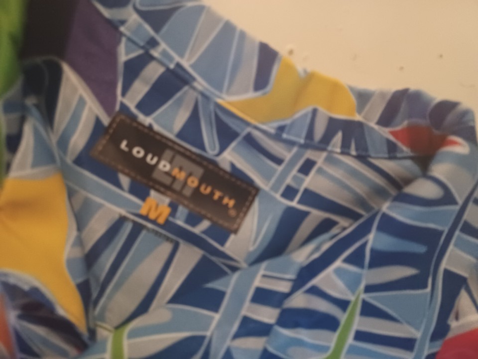Loudmouth Golf Men's Medium Shirt - Fun Shark Pattern 🦈 ⛳️ | eBay