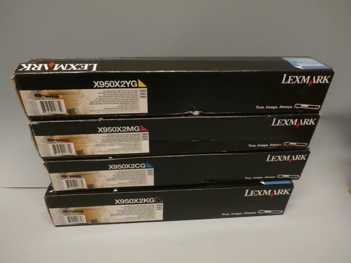 Genuine Lexmark X950X2CG, X950X2KG, X950X2MG, X950X2YG Extra High ...