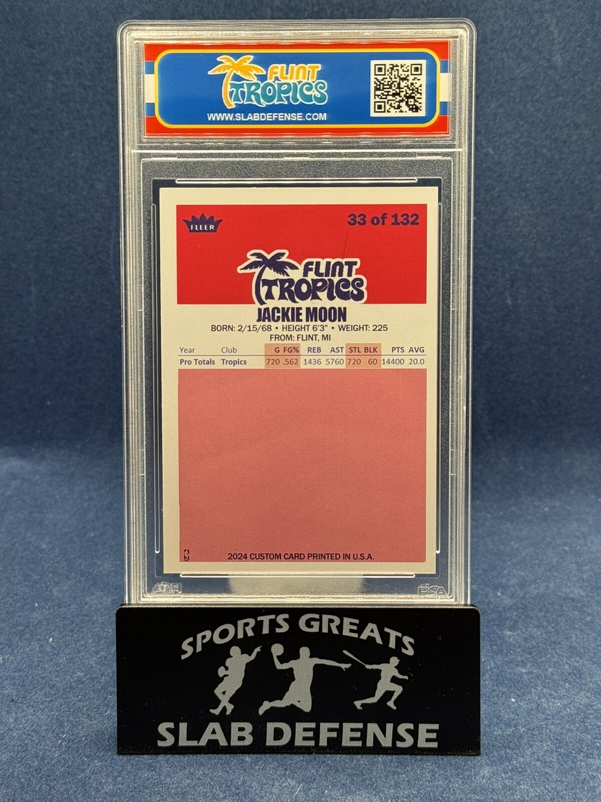 JACKIE MOON WILL FERRELL FROM SEMI-PRO 1986 FLEER INSPIRED CUSTOM CARD ...