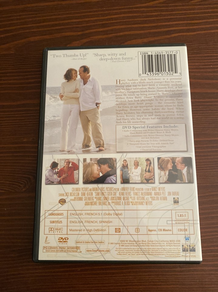 Something's Gotta Give : Widescreen Edition - DVD - VERY GOOD ...