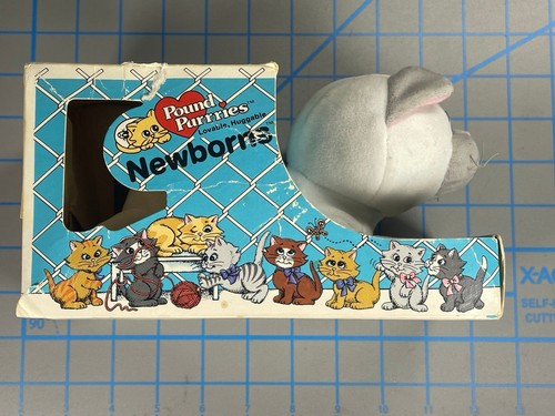 Tonka Pound Purries Newborns Kitten Gray White Cat Plush Vintage ...