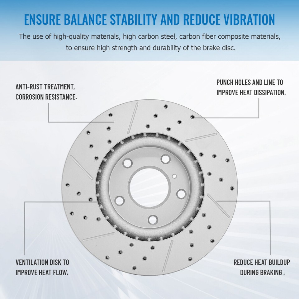 Rear Disc Rotors and Brake Pads for Dodge Grand Caravan Chrysler Town ...