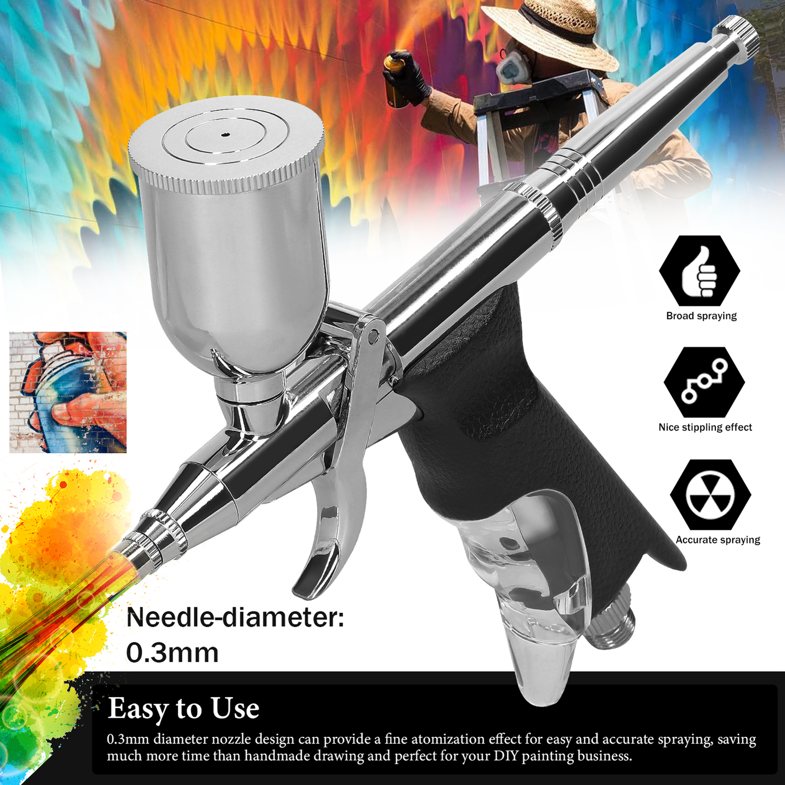 Multi-purpose Professional 0.3mm Airbrush for Car Model Making DIY ...