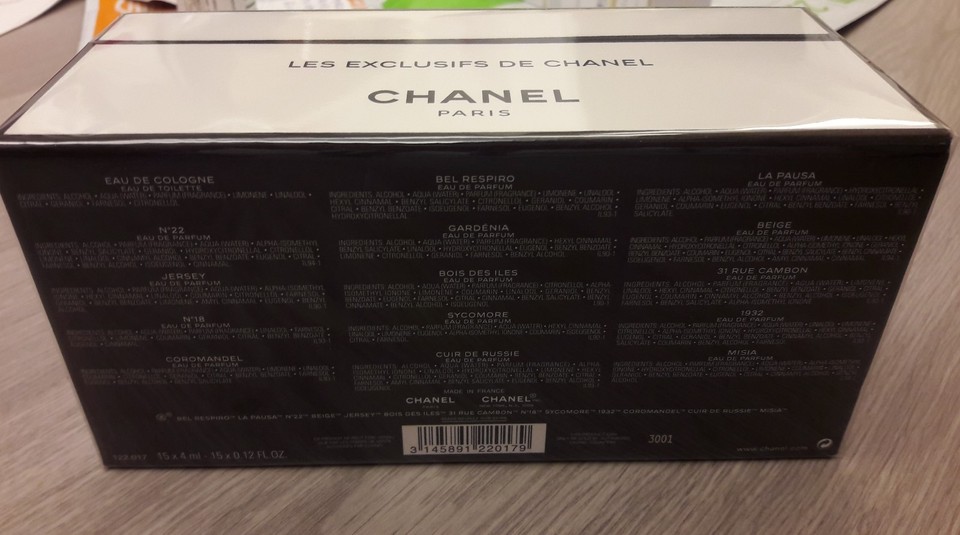 LES EXCLUSIFS DE CHANEL DISCOVERY SET Miniature Sample Size 4ml x 15 | eBay