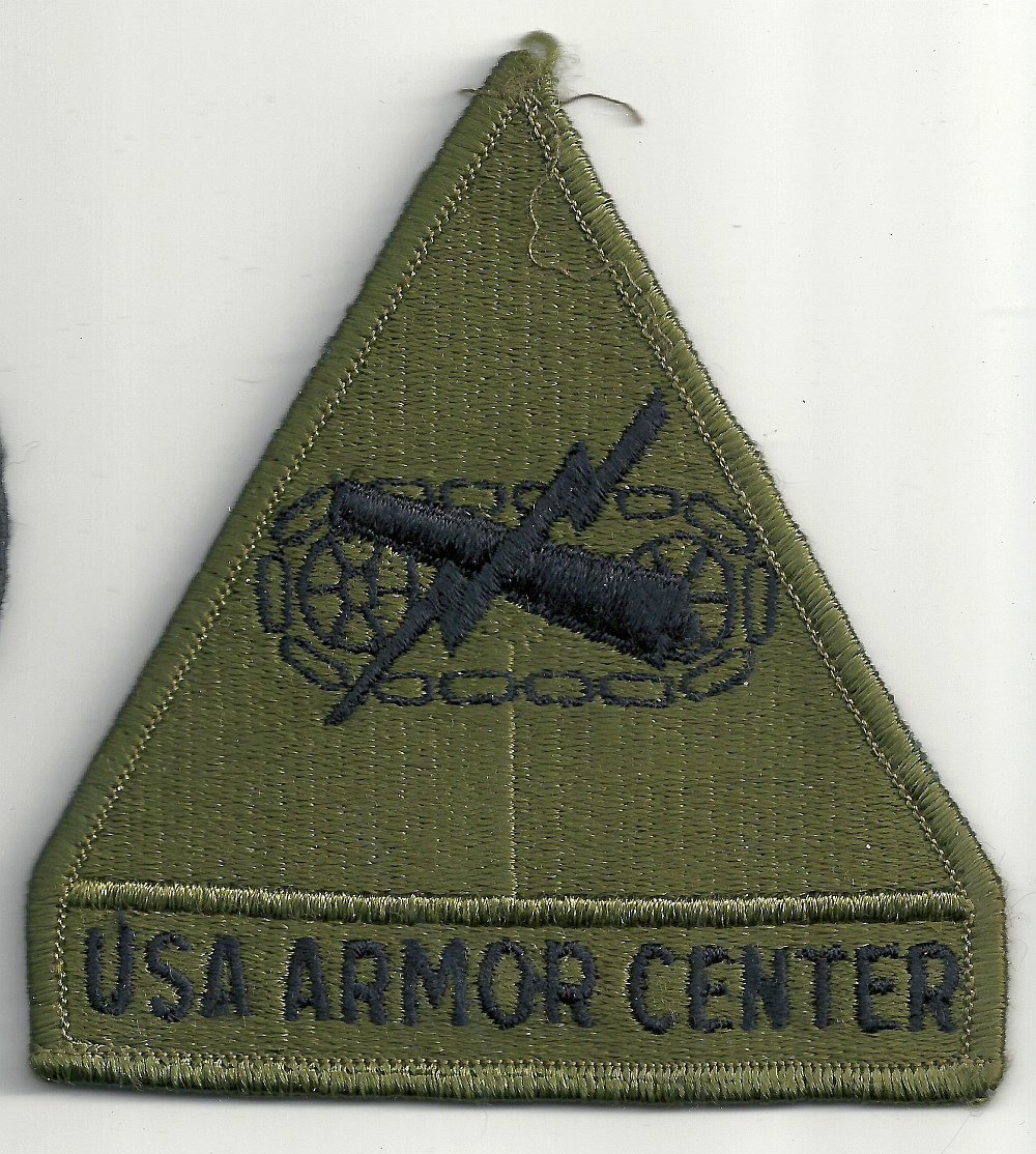 VIETNAM ERA ARMY USA ARMOR CENTER SUBDUED INSIGNIA PATCH MERROWED EDGE ...