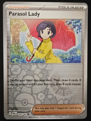 Parasol Lady 169/182 S&V Paradox Rift Reverse Holo Trainer Supporter ...