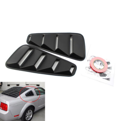 2x Matte black Rear Side Window Louvers Scoop Cover Vent For 05-09 Ford ...