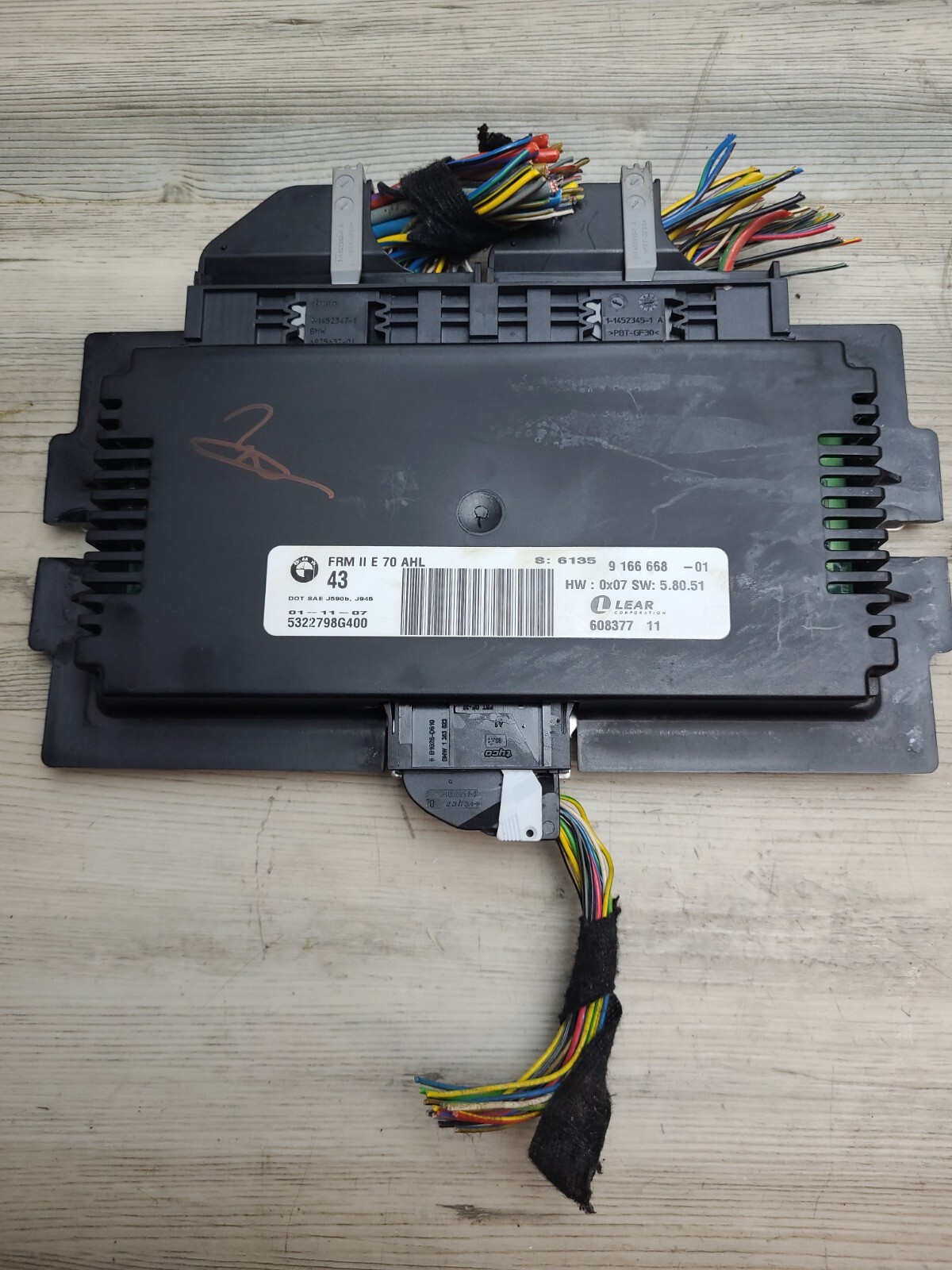 BMW E70 E71 X5 X6'ies HEADLIGHT CONTROL FOOTWELL AHL MODULE FRM II FRM2 ...