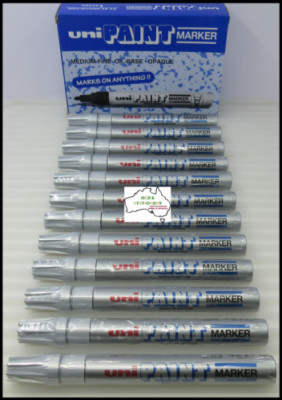 New Box 12 x SILVER Uni Paint PX20 Paint Marker 2.2-2.8mm Bullet Point PX20S | eBay