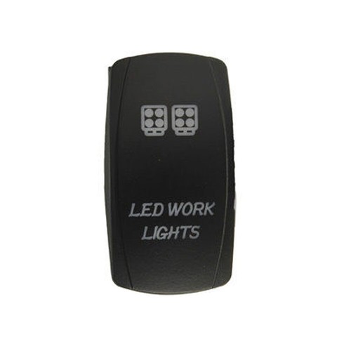 12V 20A Bar Work Lamp Lights Blue LED Push Button Rocker Toggle Switch ...