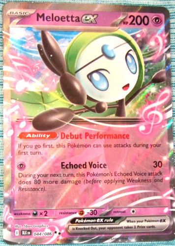 Meloetta EX Full Art Holo Double Rare 044/086 Black Bolt near mint 2025 ...