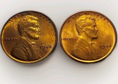 1944 PD Lincoln BU Uncirculated Cents-Clean w/Deep Red Color-Free Post ...